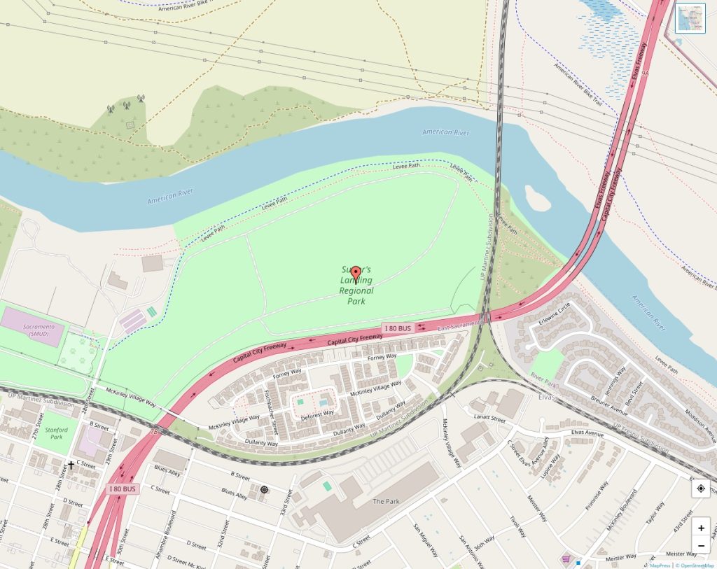 Sutter’s Landing Park Map – Sacramento Map